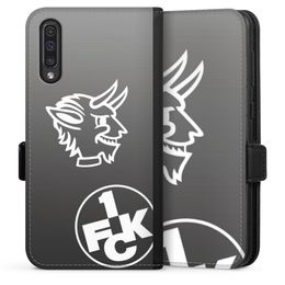 DeinDesign Galaxy A50 Handy Klapph&uuml;lle Handyh&uuml;lle aus Kunst Leder schwarz Flip Case Logo 1. Fck 1. Fc Kaiserslautern Sideflip mit Lasche
