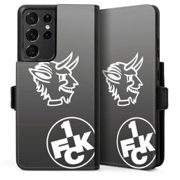 DeinDesign Galaxy S21 Ultra 5G Handy Klapph&uuml;lle Handyh&uuml;lle aus Kunst Leder schwarz Flip Case Logo 1. Fck 1. Fc Kaiserslautern Sideflip mit Lasche