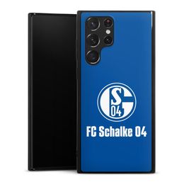 DeinDesign Galaxy S22 Ultra Handy Silikon H&uuml;lle Case schwarz Handyh&uuml;lle Fc Schalke 04 Official Licensed Product Logo
