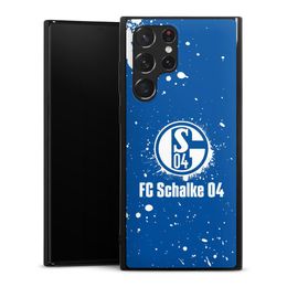 DeinDesign Galaxy S22 Ultra Handy Silikon H&uuml;lle Case schwarz Handyh&uuml;lle S04 Fc Schalke 04 Logo