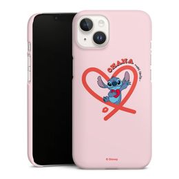 DeinDesign iPhone 14 Handy Premium Case Smartphone Handyh&uuml;lle Schutzh&uuml;lle matt Heart Lilo & Stitch Disney Premium Case