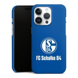 DeinDesign iPhone 14 Pro Handy Premium Case Smartphone Handyh&uuml;lle Schutzh&uuml;lle matt Fc Schalke 04 Official Licensed Product Logo Premium Case