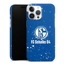 DeinDesign iPhone 14 Pro Max Handy Premium Case Smartphone Handyh&uuml;lle Schutzh&uuml;lle matt S04 Fc Schalke 04 Logo Premium Case