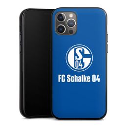 DeinDesign iPhone 12 Pro Handy Silikon H&uuml;lle Case schwarz Handyh&uuml;lle Fc Schalke 04 Official Licensed Product Logo