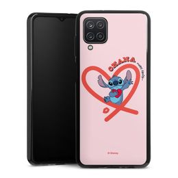 DeinDesign Galaxy A12 Handy Silikon H&uuml;lle Case schwarz Handyh&uuml;lle Lilo & Stitch Heart Disney