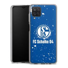 DeinDesign Galaxy A12 Handy Silikon H&uuml;lle Case transparent Handyh&uuml;lle Logo Fc Schalke 04 S04 Silikon Case
