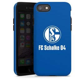 DeinDesign iPhone 8 Handy Panzer Handyh&uuml;lle robuste Outdoor H&uuml;lle Schutzh&uuml;lle matt Fc Schalke 04 Official Licensed Product Logo Tough Case