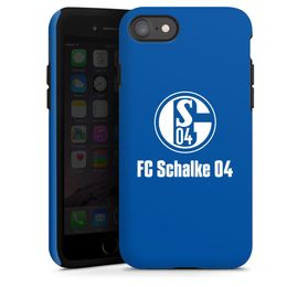 DeinDesign iPhone SE (2020) Handy Panzer Handyh&uuml;lle robuste Outdoor H&uuml;lle Schutzh&uuml;lle matt Official Licensed Product Logo Fc Schalke 04 Tough Case