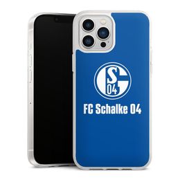 DeinDesign iPhone 13 Pro Max Handy Silikon H&uuml;lle Case transparent Handyh&uuml;lle Fc Schalke 04 Official Licensed Product Logo Silikon Case