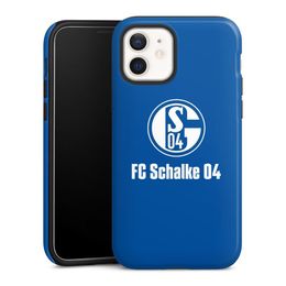 DeinDesign iPhone 12 mini Handy Panzer Handyh&uuml;lle robuste Outdoor H&uuml;lle Schutzh&uuml;lle gl&auml;nzend Fc Schalke 04 Official Licensed Product Logo Tough Case