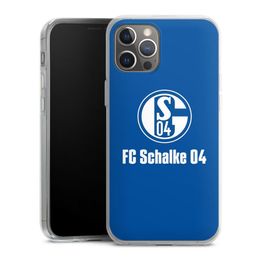 DeinDesign iPhone 12 Pro Max Handy Silikon H&uuml;lle Case transparent Handyh&uuml;lle Fc Schalke 04 Official Licensed Product Logo Silikon Case