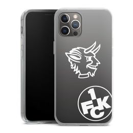 DeinDesign iPhone 12 Pro Max Handy Silikon H&uuml;lle Case transparent Handyh&uuml;lle Logo 1. Fck 1. Fc Kaiserslautern Silikon Case