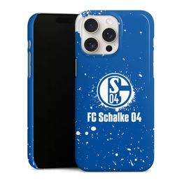 DeinDesign iPhone 15 Pro Max Handy Premium Case Smartphone Handyh&uuml;lle Schutzh&uuml;lle gl&auml;nzend S04 Fc Schalke 04 Logo Premium Case