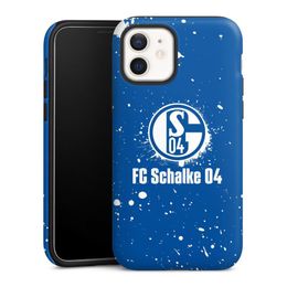 DeinDesign iPhone 12 mini Handy Panzer Handyh&uuml;lle robuste Outdoor H&uuml;lle Schutzh&uuml;lle matt S04 Fc Schalke 04 Logo Tough Case