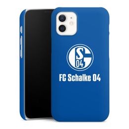 DeinDesign iPhone 12 mini Handy Premium Case Smartphone Handyh&uuml;lle Schutzh&uuml;lle matt Fc Schalke 04 Official Licensed Product Logo Premium Case