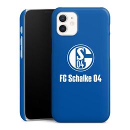 DeinDesign iPhone 12 mini Handy Premium Case Smartphone Handyh&uuml;lle Schutzh&uuml;lle gl&auml;nzend Fc Schalke 04 Official Licensed Product Logo Premium Case