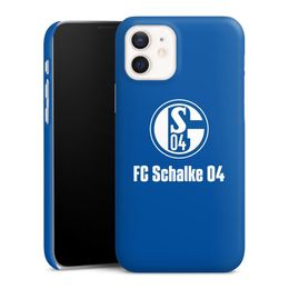 DeinDesign iPhone 12 Handy Premium Case Smartphone Handyh&uuml;lle Schutzh&uuml;lle matt Fc Schalke 04 Official Licensed Product Logo Premium Case