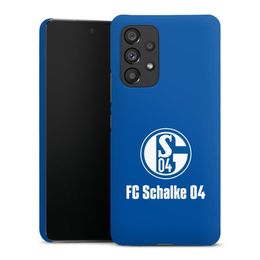 DeinDesign Galaxy A53 5G Handy Premium Case Smartphone Handyh&uuml;lle Schutzh&uuml;lle matt Official Licensed Product Logo Fc Schalke 04 Premium Case