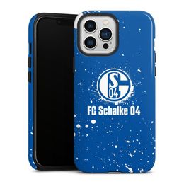 DeinDesign iPhone 13 Pro Max Handy Panzer Handyh&uuml;lle robuste Outdoor H&uuml;lle Schutzh&uuml;lle gl&auml;nzend S04 Fc Schalke 04 Logo Tough Case