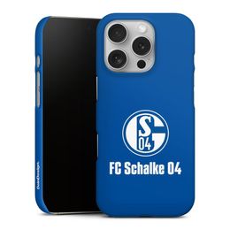 DeinDesign iPhone 16 Pro Handy Premium Case Smartphone Handyh&uuml;lle Schutzh&uuml;lle matt Fc Schalke 04 Official Licensed Product Logo Premium Case