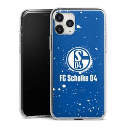 DeinDesign iPhone 11 Pro Max Handy Silikon H&uuml;lle Case transparent Handyh&uuml;lle Logo Fc Schalke 04 S04 Silikon Case