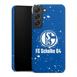 DeinDesign Galaxy S22 Handy Premium Case Smartphone Handyh&uuml;lle Schutzh&uuml;lle matt S04 Fc Schalke 04 Logo Premium Case