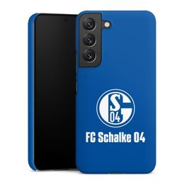 DeinDesign Galaxy S22 Handy Premium Case Smartphone Handyh&uuml;lle Schutzh&uuml;lle matt Fc Schalke 04 Official Licensed Product Logo Premium Case
