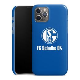 DeinDesign iPhone 12 Pro Handy Premium Case Smartphone Handyh&uuml;lle Schutzh&uuml;lle gl&auml;nzend Fc Schalke 04 Official Licensed Product Logo Premium Case