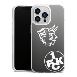 DeinDesign iPhone 13 Pro Handy Silikon H&uuml;lle Case wei&szlig; Handyh&uuml;lle Logo 1. Fck 1. Fc Kaiserslautern Silikon Case