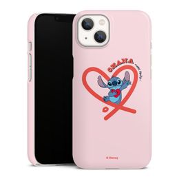 DeinDesign iPhone 13 Handy Premium Case Smartphone Handyhülle Schutzhülle glänzend Disney Heart Lilo & Stitch Premium Case