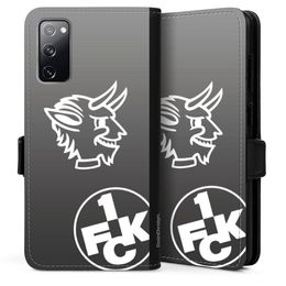 DeinDesign Galaxy S20 Handy Klapph&uuml;lle Handyh&uuml;lle aus Kunst Leder schwarz Flip Case Logo 1. Fck 1. Fc Kaiserslautern Sideflip mit Lasche