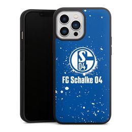 DeinDesign iPhone 13 Pro Max Handy Premium Silikon H&uuml;lle Handyh&uuml;lle schwarz Case S04 Fc Schalke 04 Logo Silikon Premium Case