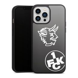 DeinDesign iPhone 13 Pro Max Handy Premium Silikon H&uuml;lle Handyh&uuml;lle schwarz Case Logo 1. Fck 1. Fc Kaiserslautern Silikon Premium Case