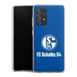 DeinDesign Galaxy A52s 5G Handy Silikon H&uuml;lle Case transparent Handyh&uuml;lle Fc Schalke 04 Logo Official Licensed Product Silikon Case