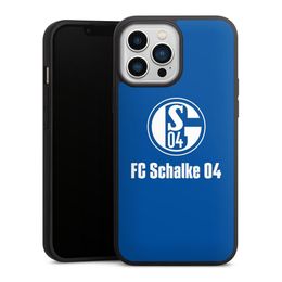 DeinDesign iPhone 13 Pro Max Handy Premium Silikon H&uuml;lle Handyh&uuml;lle schwarz Case Fc Schalke 04 Official Licensed Product Logo Silikon Premium Case
