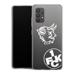 DeinDesign Galaxy A32 4G Handy Silikon H&uuml;lle Case transparent Handyh&uuml;lle Logo 1. Fck 1. Fc Kaiserslautern Silikon Case
