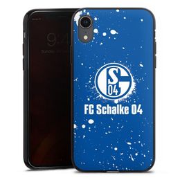 DeinDesign iPhone Xr Handy Silikon H&uuml;lle Case schwarz Handyh&uuml;lle S04 Fc Schalke 04 Logo