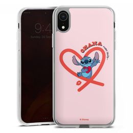 DeinDesign iPhone Xr Handy Silikon H&uuml;lle Case transparent Handyh&uuml;lle Heart Lilo & Stitch Disney Silikon Case