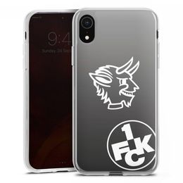 DeinDesign iPhone Xr Handy Silikon H&uuml;lle Case transparent Handyh&uuml;lle Logo 1. Fck 1. Fc Kaiserslautern Silikon Case