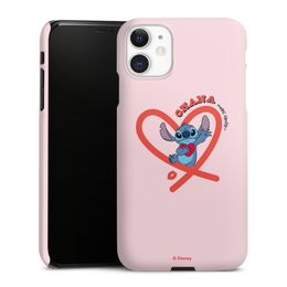 DeinDesign iPhone 11 Handy Premium Case Smartphone Handyh&uuml;lle Schutzh&uuml;lle matt Lilo & Stitch Heart Disney Premium Case
