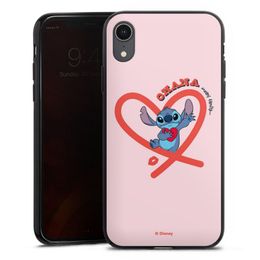 DeinDesign iPhone Xr Handy Silikon H&uuml;lle Case schwarz Handyh&uuml;lle Heart Lilo & Stitch Disney