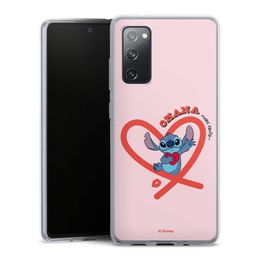 DeinDesign Galaxy S20 FE Handy Silikon H&uuml;lle Case transparent Handyh&uuml;lle Lilo & Stitch Heart Disney Silikon Case