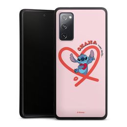 DeinDesign Galaxy S20 FE Handy Premium Silikon H&uuml;lle Handyh&uuml;lle schwarz Case Lilo & Stitch Heart Disney Silikon Premium Case