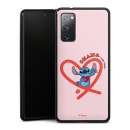 DeinDesign Galaxy S20 FE Handy Silikon H&uuml;lle Case schwarz Handyh&uuml;lle Lilo & Stitch Heart Disney