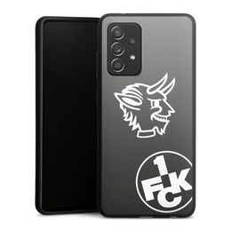 DeinDesign Galaxy A52s 5G Handy Premium Silikon H&uuml;lle Handyh&uuml;lle schwarz Case 1. Fc Kaiserslautern 1. Fck Logo Silikon Premium Case