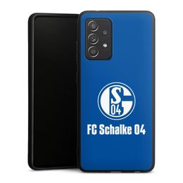 DeinDesign Galaxy A52s 5G Handy Premium Silikon H&uuml;lle Handyh&uuml;lle schwarz Case Fc Schalke 04 Logo Official Licensed Product Silikon Premium Case