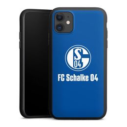DeinDesign iPhone 11 Handy Premium Silikon H&uuml;lle Handyh&uuml;lle schwarz Case Fc Schalke 04 Official Licensed Product Logo Silikon Premium Case