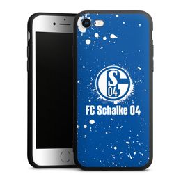 DeinDesign iPhone SE (2020) Handy Premium Silikon H&uuml;lle Handyh&uuml;lle schwarz Case Logo Fc Schalke 04 S04 Silikon Premium Case