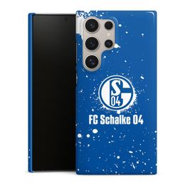 DeinDesign Galaxy S24 Ultra Handy Premium Case Smartphone Handyh&uuml;lle Schutzh&uuml;lle gl&auml;nzend S04 Fc Schalke 04 Logo Premium Case