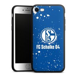 DeinDesign iPhone 8 Handy Premium Silikon H&uuml;lle Handyh&uuml;lle schwarz Case S04 Fc Schalke 04 Logo Silikon Premium Case